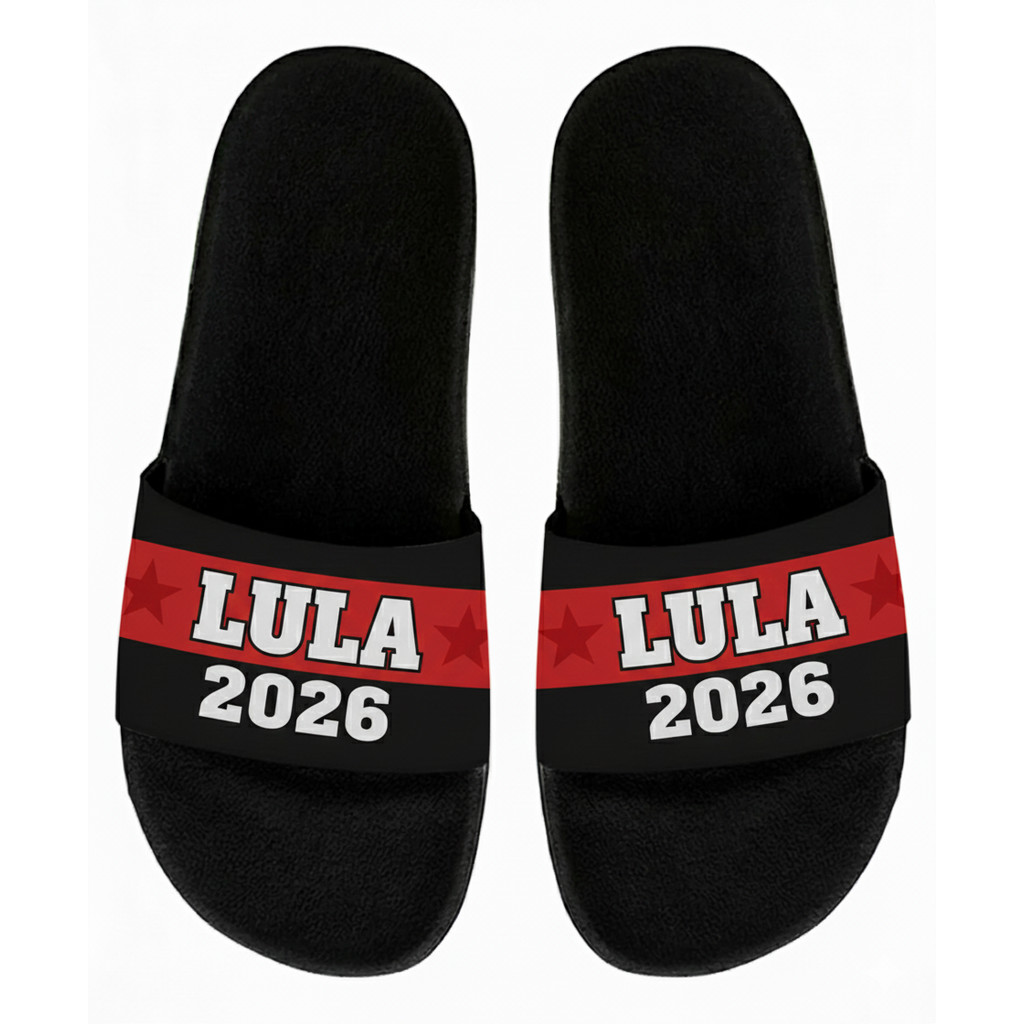 Chinelo Slide Lula Presidente 2026 PT Governo do Amor Partido dos ...