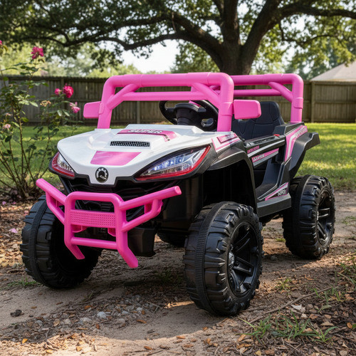 Carrinho Utv Elétrico Infantil 12v Rosa Com o mini carro UTV elétrico a ...