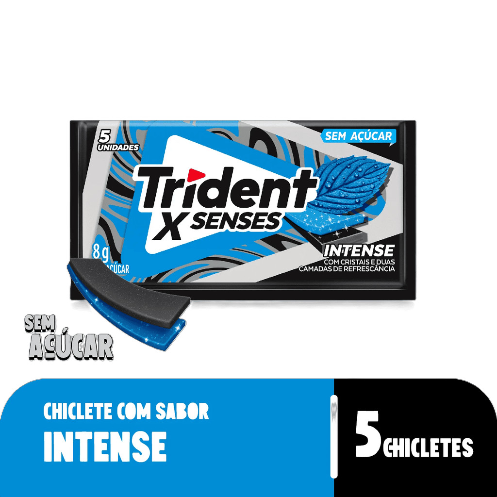 Chiclete fresh intense Trident X 8g | Shopee Brasil