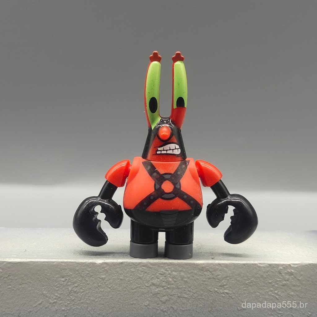 Boneco de Blocos de Montar Bob Esponja Calça Quadrada Sr. Krabs Modelo ...