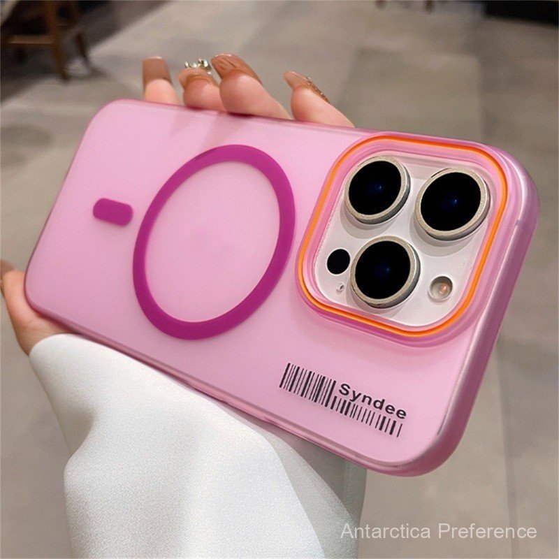 Capa de Telefone Magnética Translúcida Fosca Para Xiaomi Redmi 15 15C ...