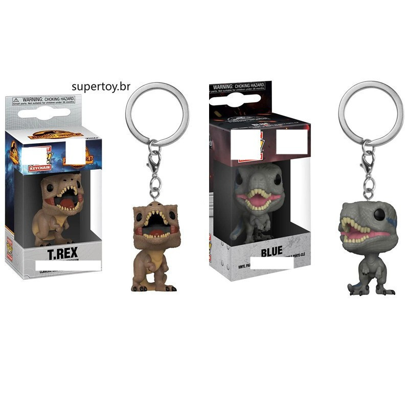 Chaveiro Jurassic World Dominion - T. Rex Blue Keychain Action Figure ...