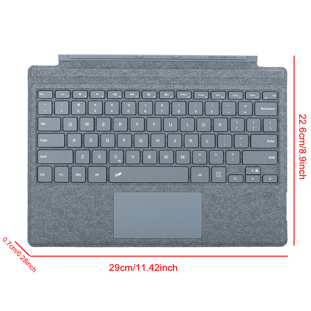 Teclado Tipo Capa Com Trackpad BT Para Microsoft Surface Pro 3/4/5/6/7 ...