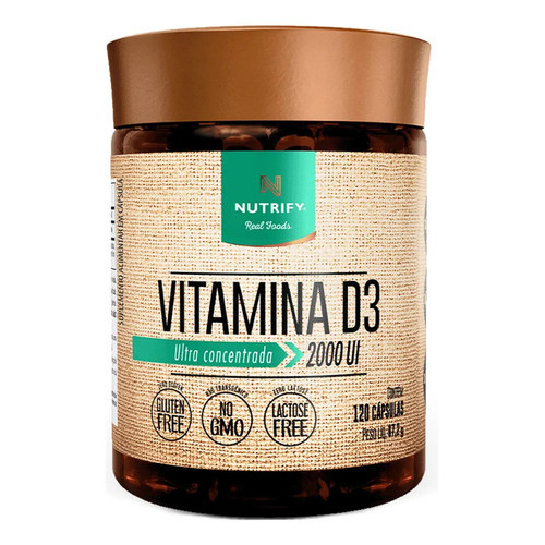Vitamina D3 2.000 Ui 120 Cápsulas Nutrify Sem Sabor | Shopee Brasil