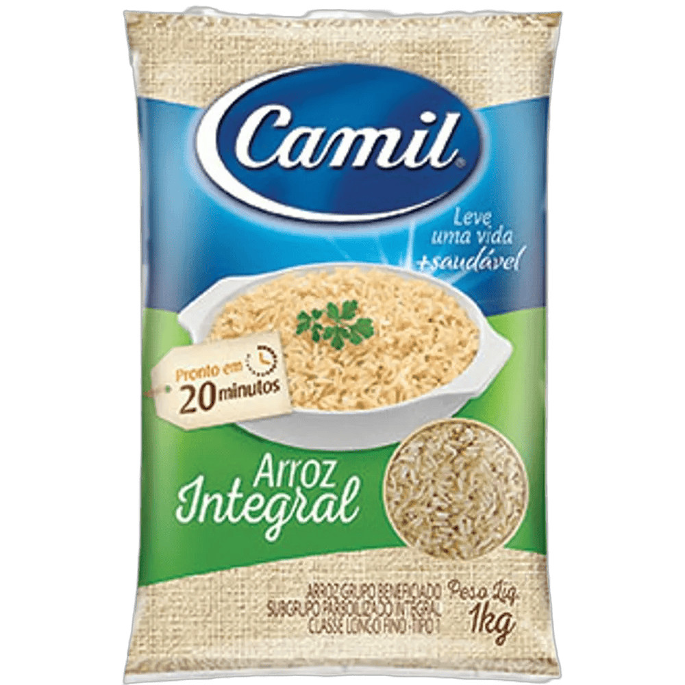 Arroz integral Camil 1kg | Shopee Brasil