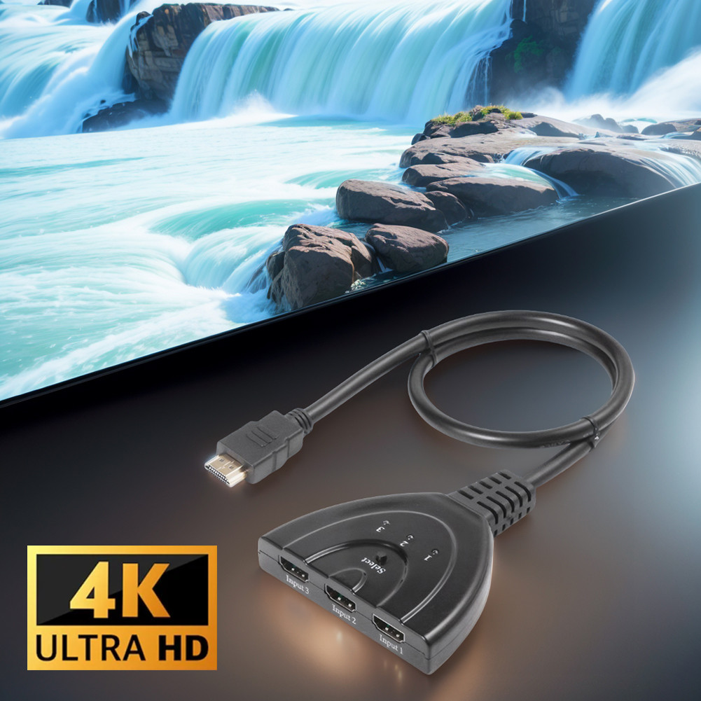[Novo] Hub Compatível Com HDMI 4K/1080P 3 Em 1 Saída Caixa De ...