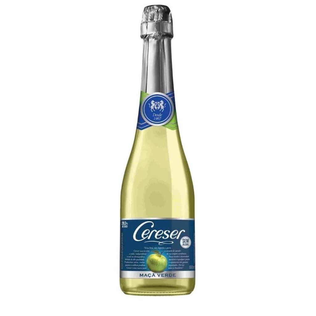 Sidra Cereser Maçã Verde Sem Álcool 660ml Espumante Doce Garrafa Vidro ...