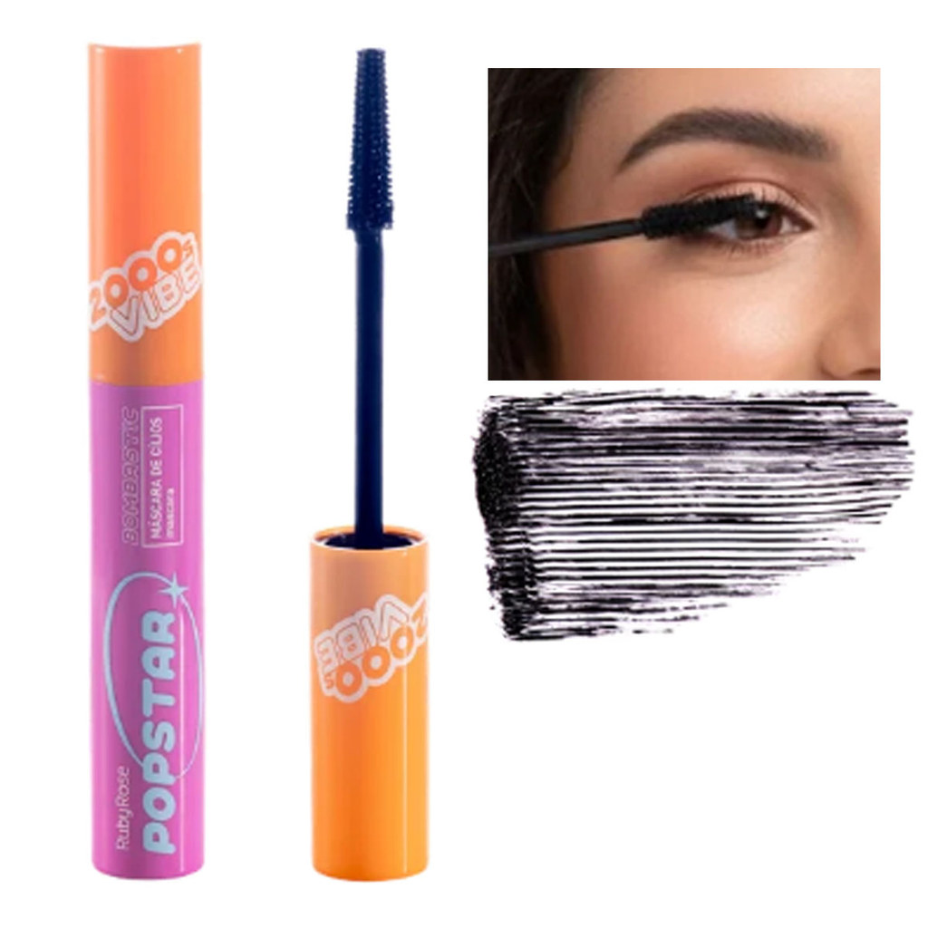 Mascara para Cilios Ruby Rose Bombastic Popstar Hbe2004 | Shopee Brasil