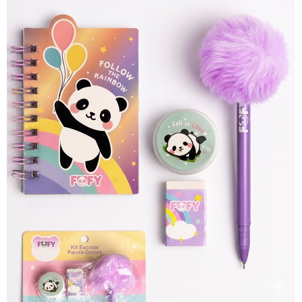 Kit de Anotação Panda Caderno, Caneta - Fofy | Shopee Brasil