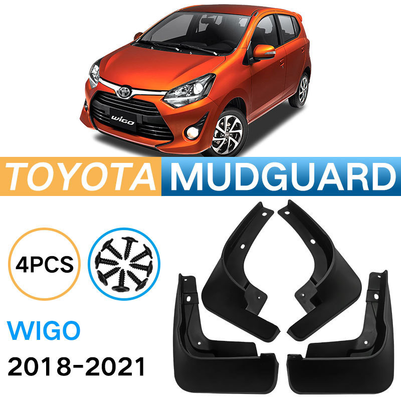 Adequado para 2018-2021 ToyotaWIGO Paralama wido Borracha Macia ...