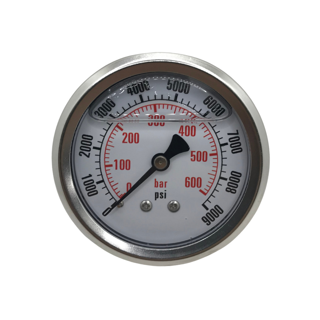 Medidor De Pressão Horizontal Glicerinado Inox 600bar Visor 63mm ...