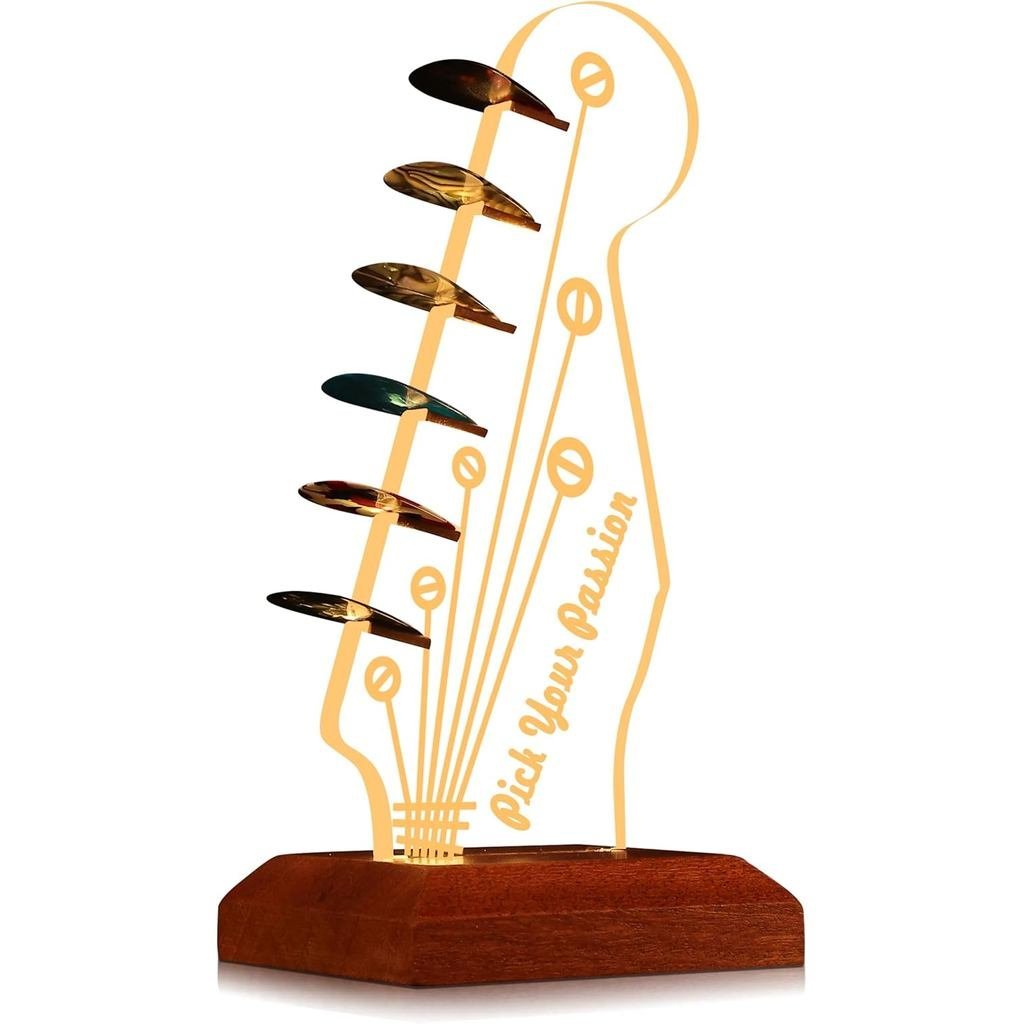 Suporte de Palhetas de Guitarra Iluminado, Estojo de Exibição em ...