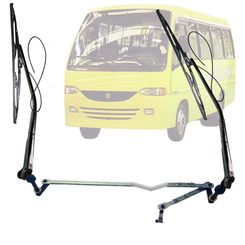 KIT COMPLETO MECANISMO PALHETA LIMPADOR PARABRISA MICRO ÔNIBUS ...