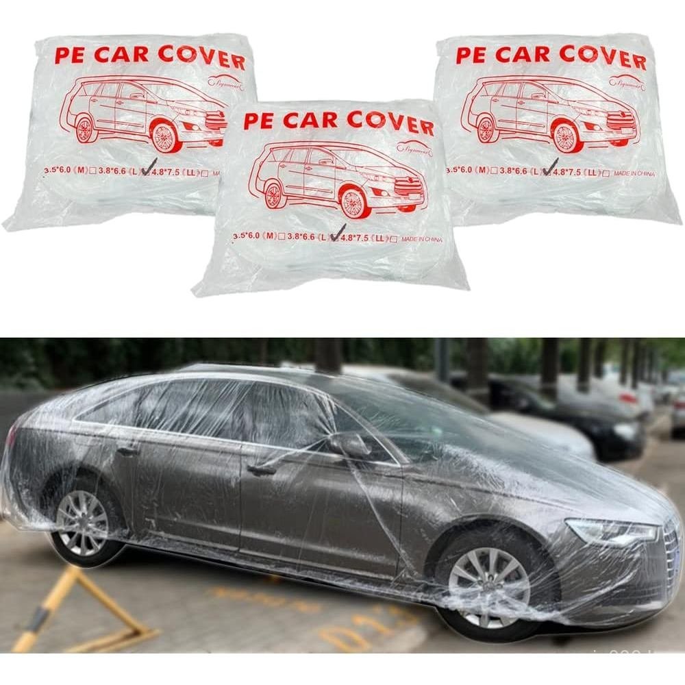 LuliKa 3 Pacotes de Capa de Carro Descartável Capa de Carro de Plástico ...