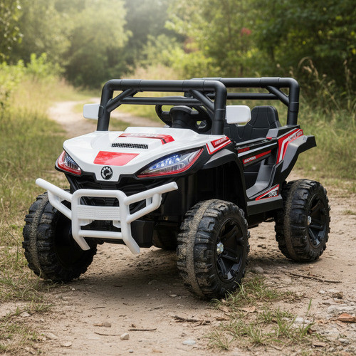 Carrinho Utv Elétrico Infantil 12v Controle Remoto Luz Som + Branco ...