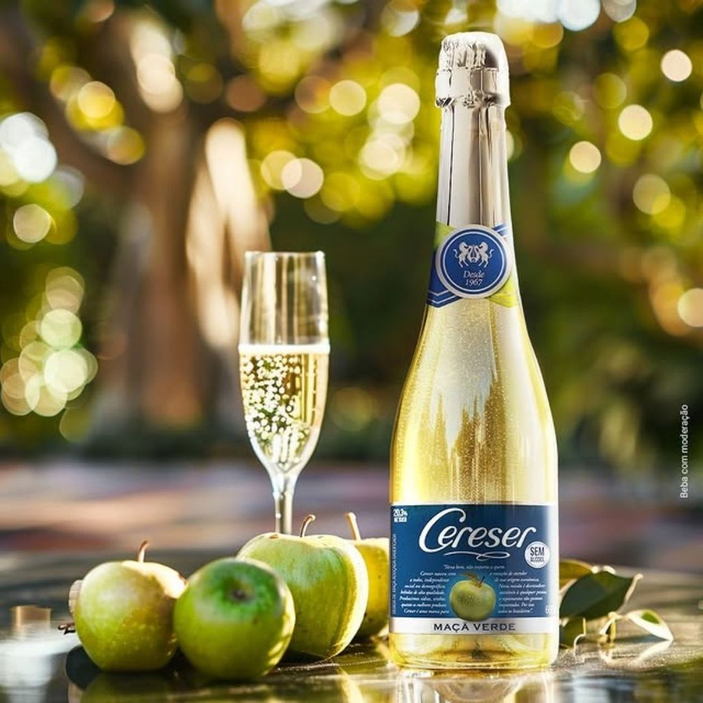 Sidra Cereser Maçã Verde Sem Álcool 660ml Espumante Doce Garrafa Vidro ...