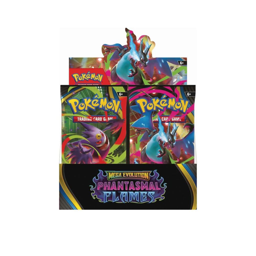 Booster Box Pokémon Mega Evolution Phantasmal Flames Inglês | Shopee Brasil