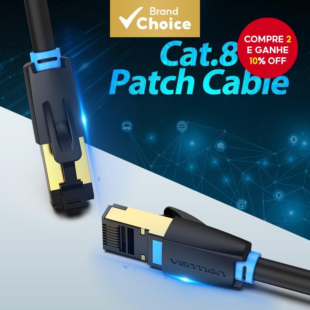 Vention CAT8 LAN Cabo SSTP 40Gbps De Rede De Alta Velocidade 2000MHz ...