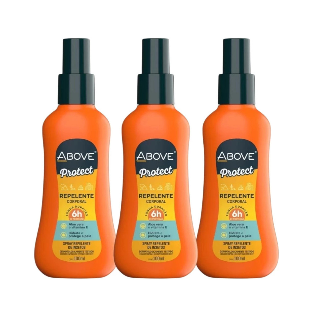 Kit Repelente contra insetos Protect Above longa duração 100ml | Shopee ...