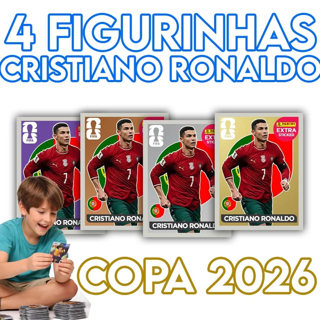 Figurinha Legend Extra Sticker Vini Junior Cristiano Ronaldo Messi ...