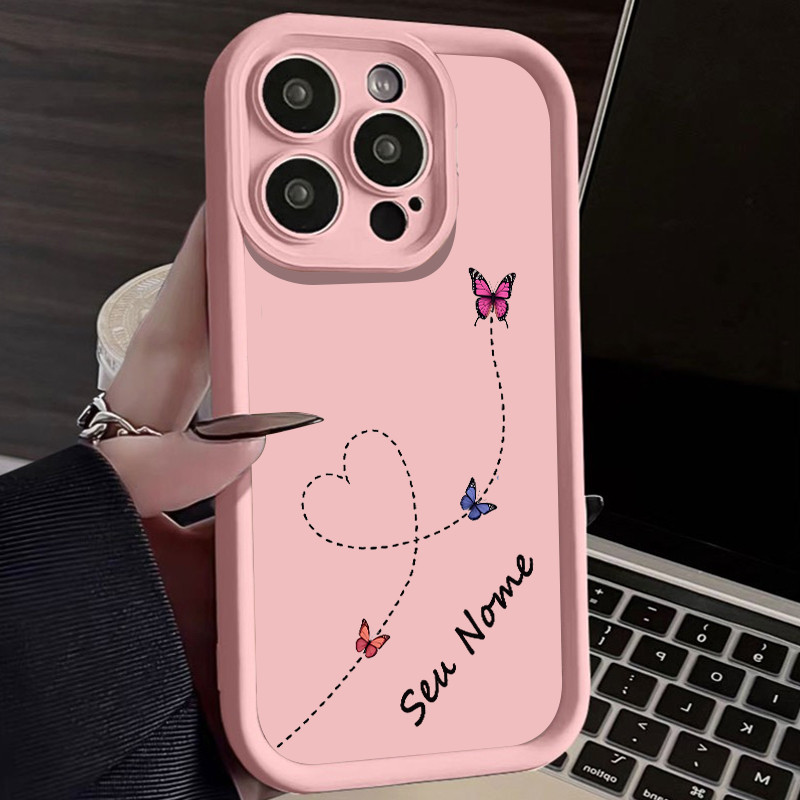 Capinha capa de Com nome personalizado Amor em Ponto para iPhone 11 12 ...