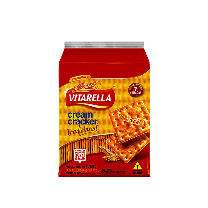 Cracker cream tradicional Vitarella 350g | Shopee Brasil