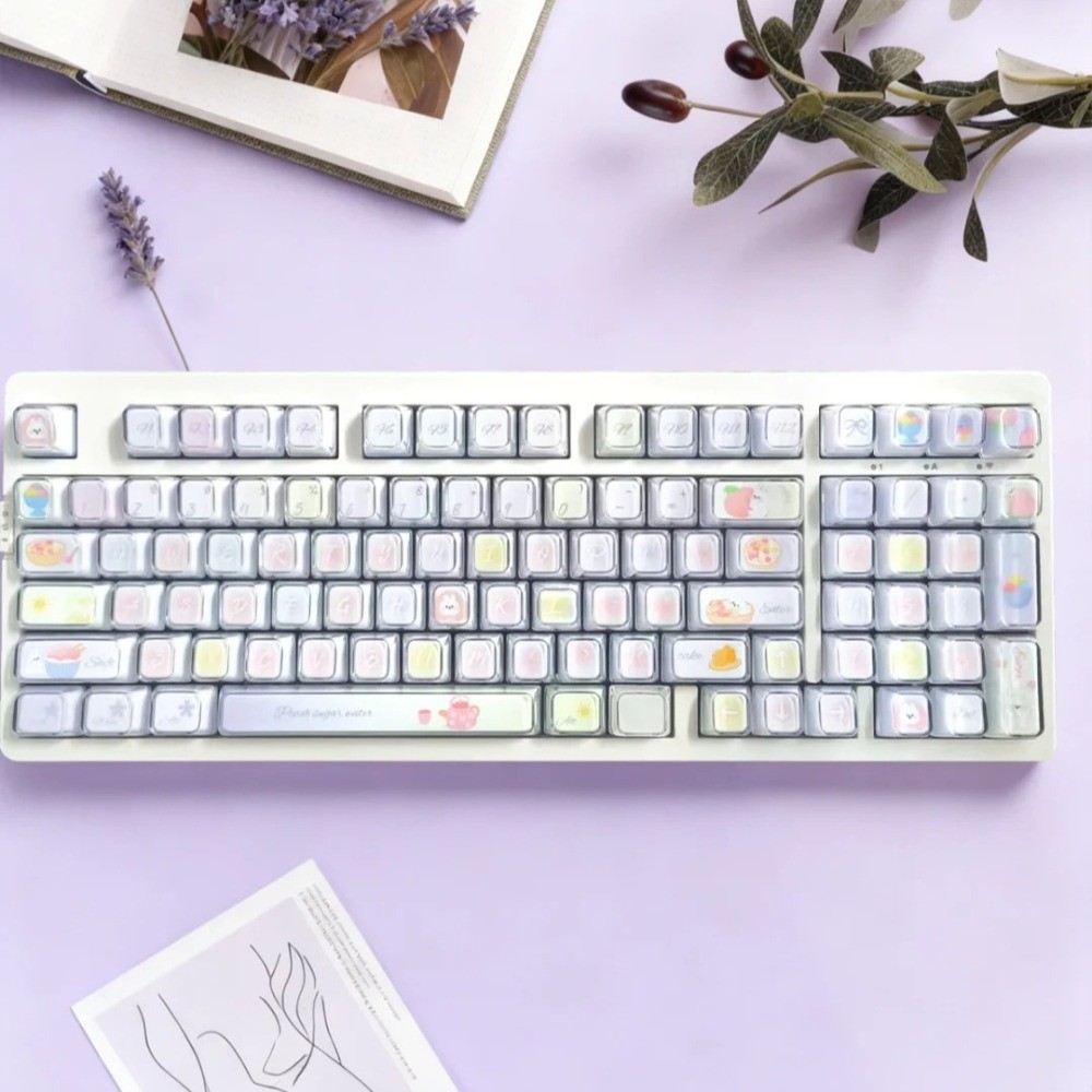 Sagu Pudding Keycaps 120 Teclas KDA Profile PBT PC Wooting Aula F75 ...