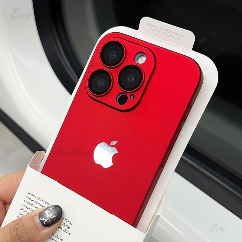 Capa de Telefone Ultra-Fina Fosca Luxo para iPhone 16 Pro Max 13 12 11 ...