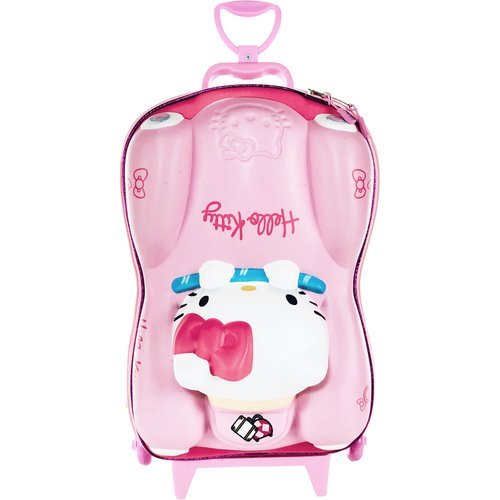 Mala Infantil Hello Kitty 3D Rodinhas Rosa Design Exclusivo Facil ...