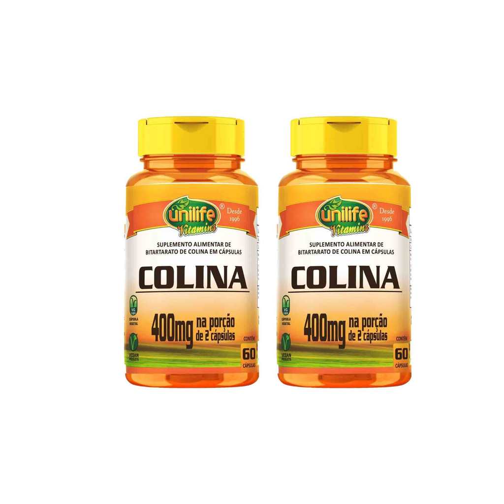 Kit 2x Colina 2x60 cápsulas Unilife | Shopee Brasil