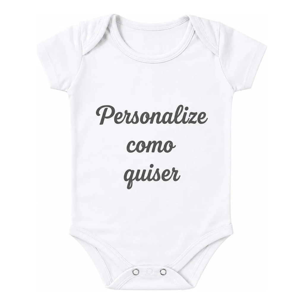Body Bebe Personalizado Infantil Personalize Como Quiser Roupa de Bebe ...