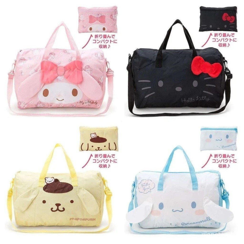 Bolsa de Viagem Feminina Sanrio Hello Kitty Cinnamoroll Dobrável ...
