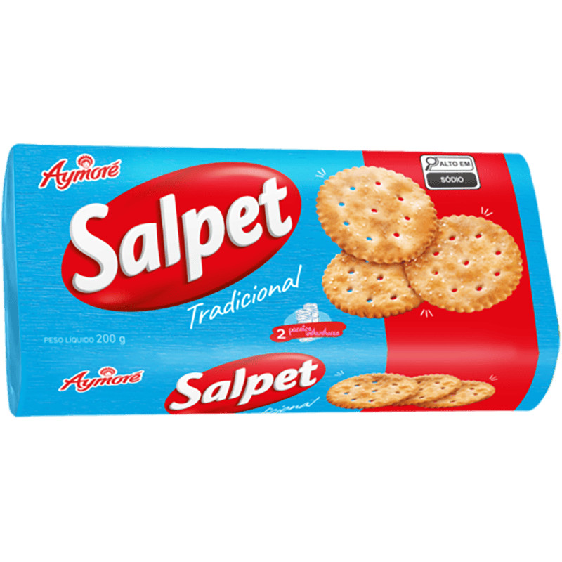 Biscoito Salgado aymore salpet tradicional 200g | Shopee Brasil
