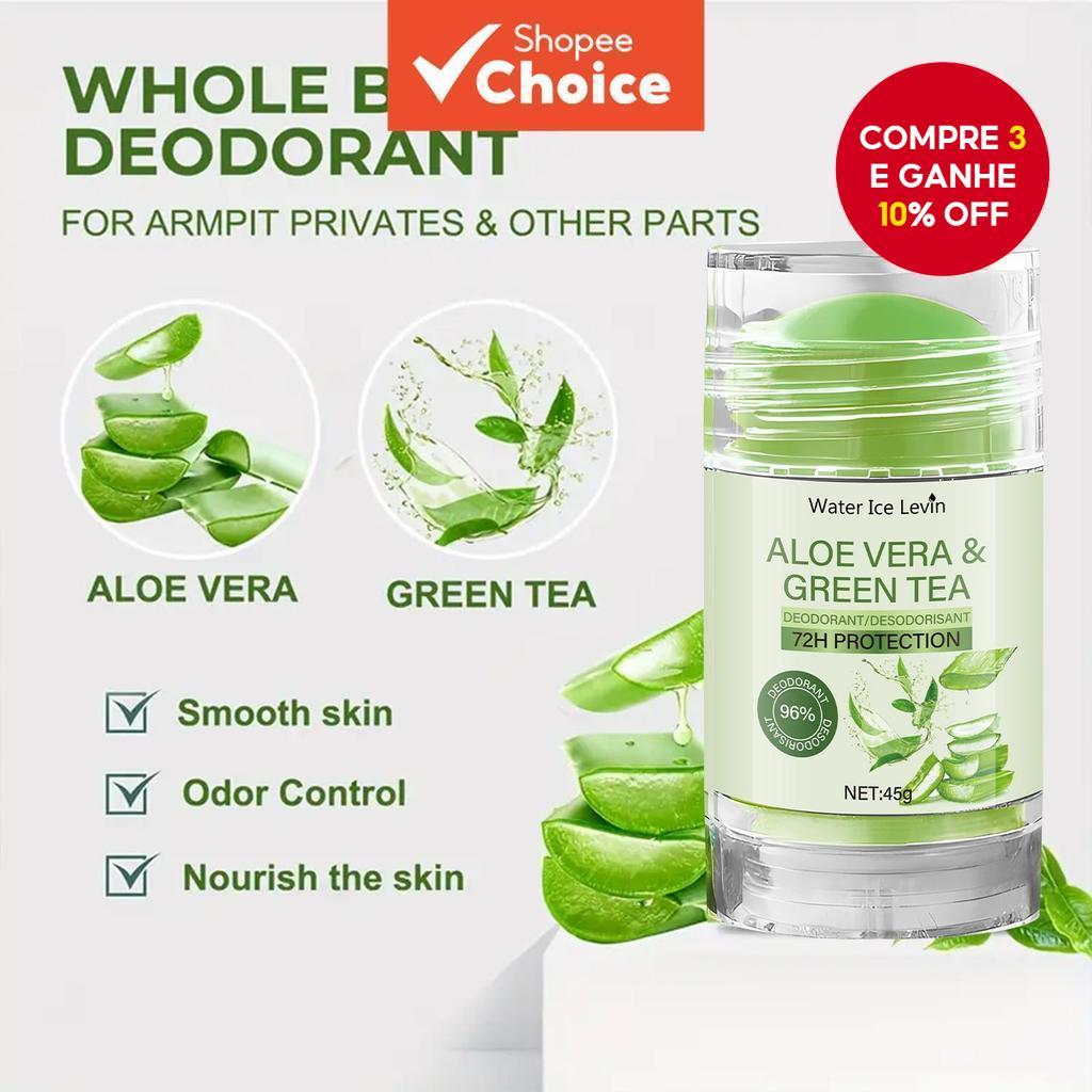 Novo desodorante em bastão sem alumínio, com aloe vera calmante ...