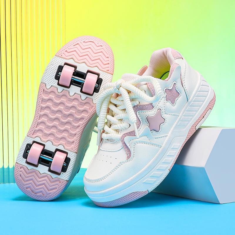 Sapatos de Rodas Recarregáveis para Mulheres com Pneus de 4 Rodas ...