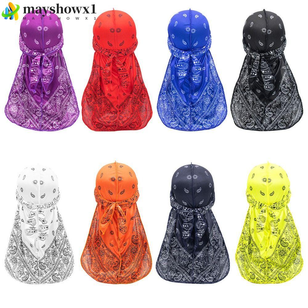 MAYSHOWX1 Lenço Bandana , Durag Impresso De Cauda Longa Suave E Sedoso ...