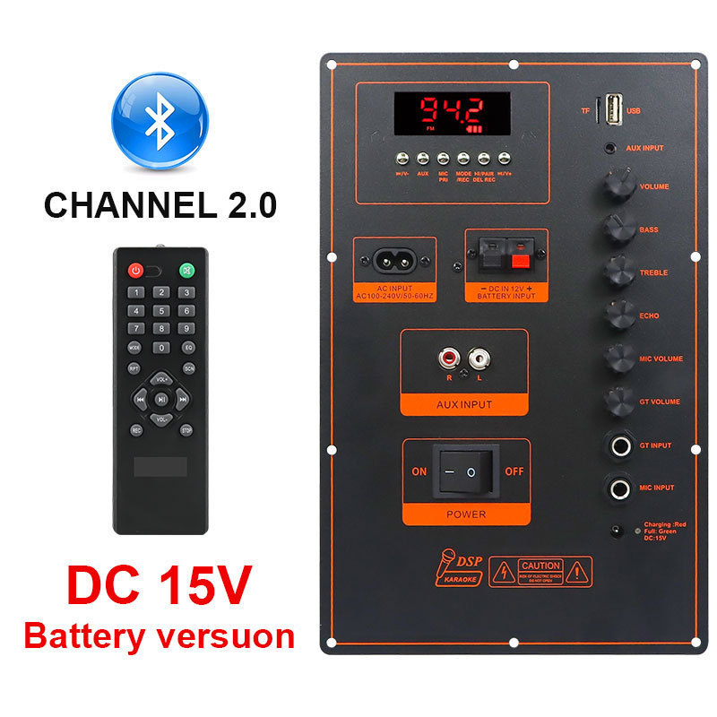 100W de alta potência ao ar livre Bluetooth placa-mãe áudio portátil ...