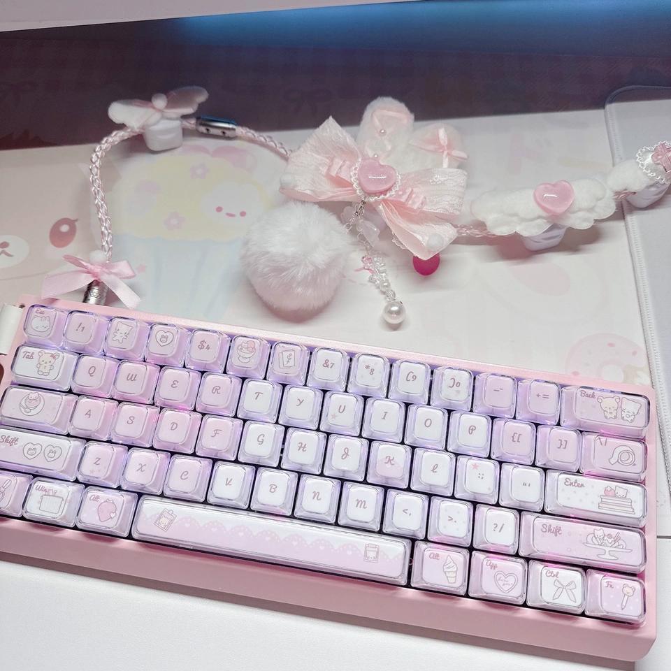 Rococo Milk Pudding Keycaps 120 Teclas KDA Profile PBT PC Dye ...