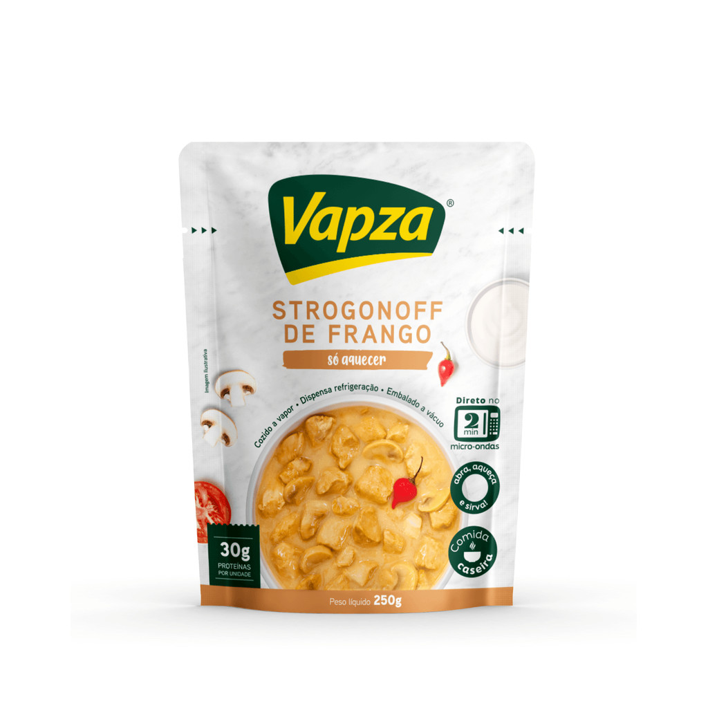Strogonoff de Frango 250G Só Aquecer Vapza | Shopee Brasil