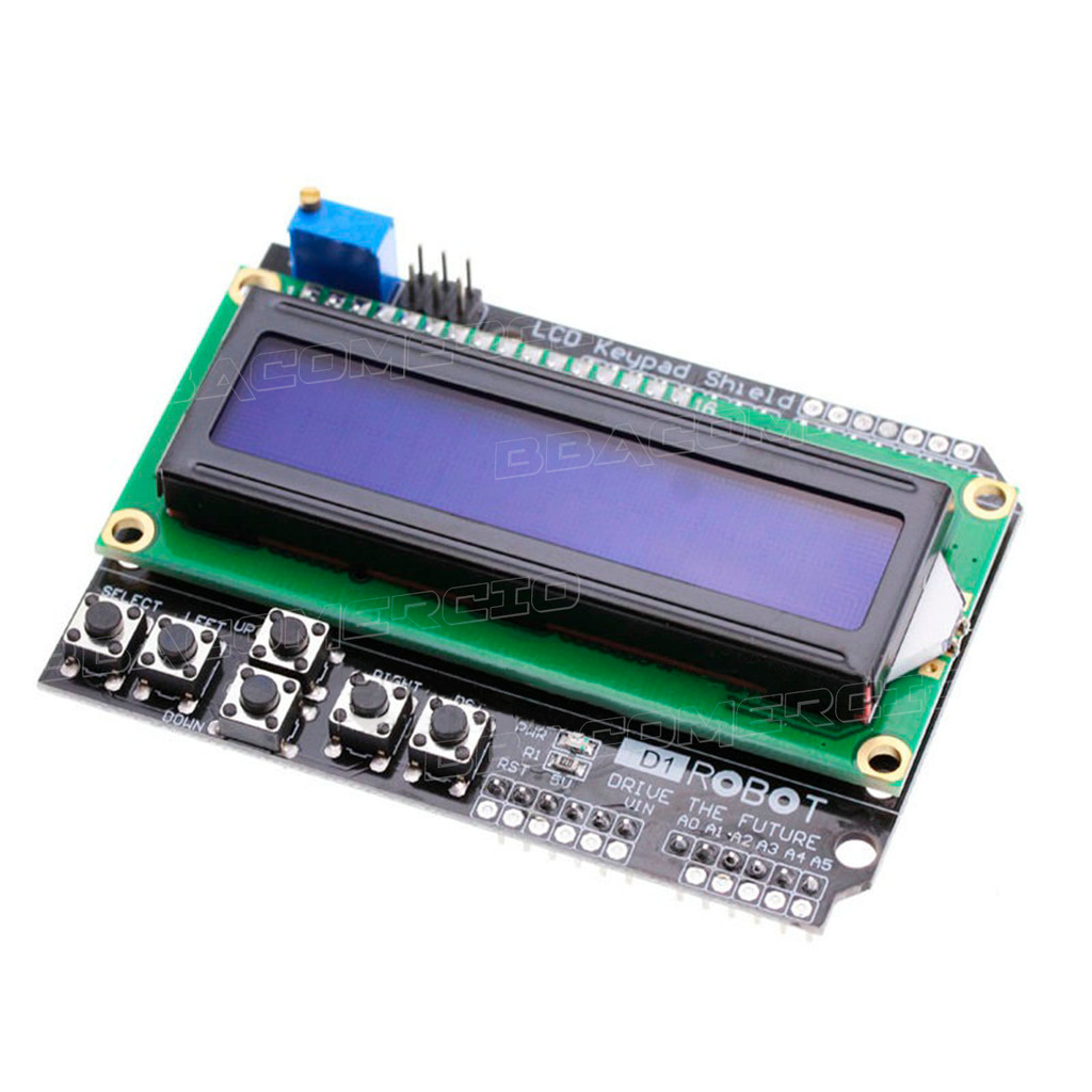 Display Lcd Keypad Shield 16x2 Teclado Botoes Para Arduino | Shopee Brasil