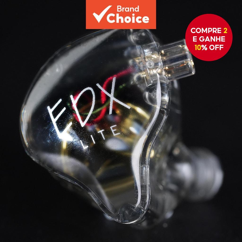 KZ EDX Lite IEM Fones De Ouvido Super-Linear Unidade De Driver Dinâmico ...