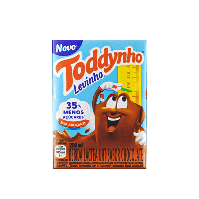 Bebida láctea UHT de chocolate levinho Toddynho 200ml | Shopee Brasil