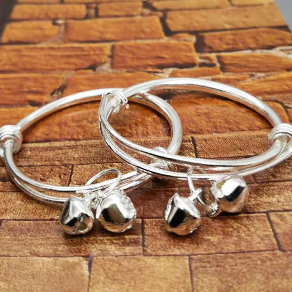 Pulseira De Chocalho Para Bebê Em Liga De Zinco Ajustável Com Sino E ...