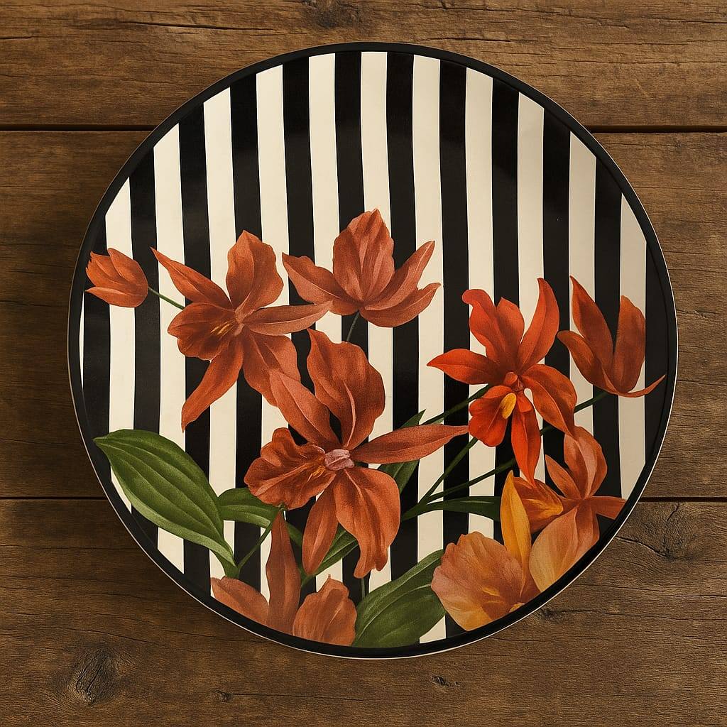 PRATO SOBREMESA CONCEPT DECORADO 20cm DE DIAMETRO - CERAMICA SCALLA ...