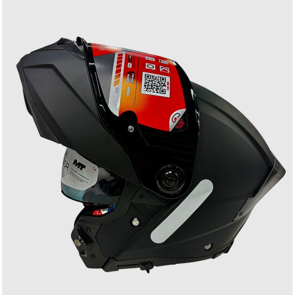 Capacete MT Helmets Atom 2 Pure A1 Preto Fosco Escamoteável Articulado ...