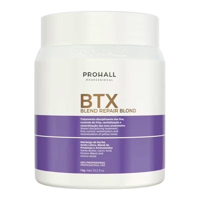 Tratamento capilar Prohall Professional Blend Repair Blond 1kg | Shopee ...