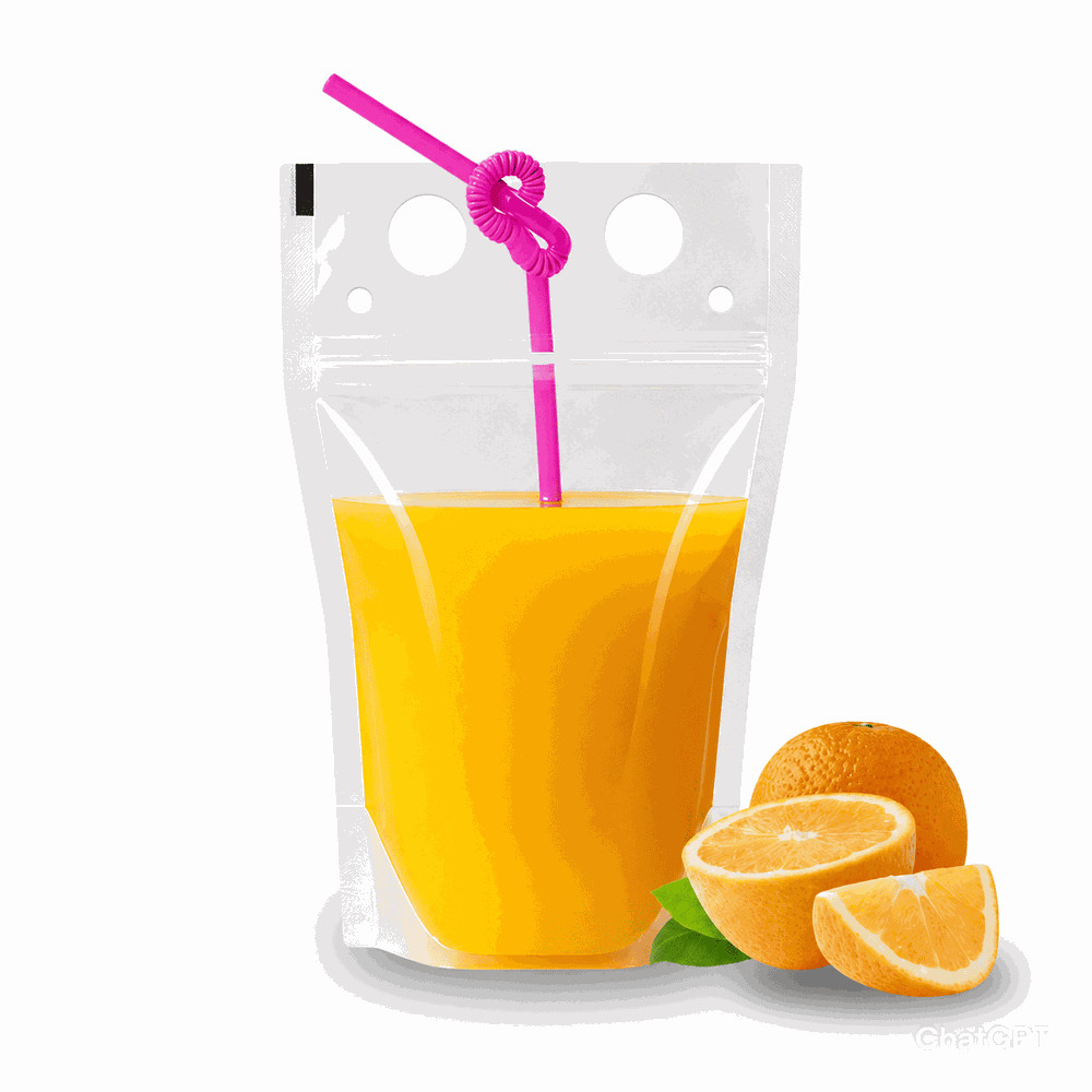 100 Saco para Bebida Drink Bag 500ml Com Zip Para Delivery De Drinks e ...
