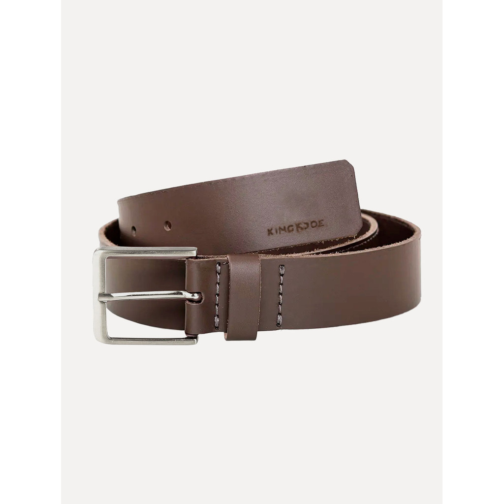 Cinto King & Joe Masculino Couro Logo Queima Marrom | Shopee Brasil