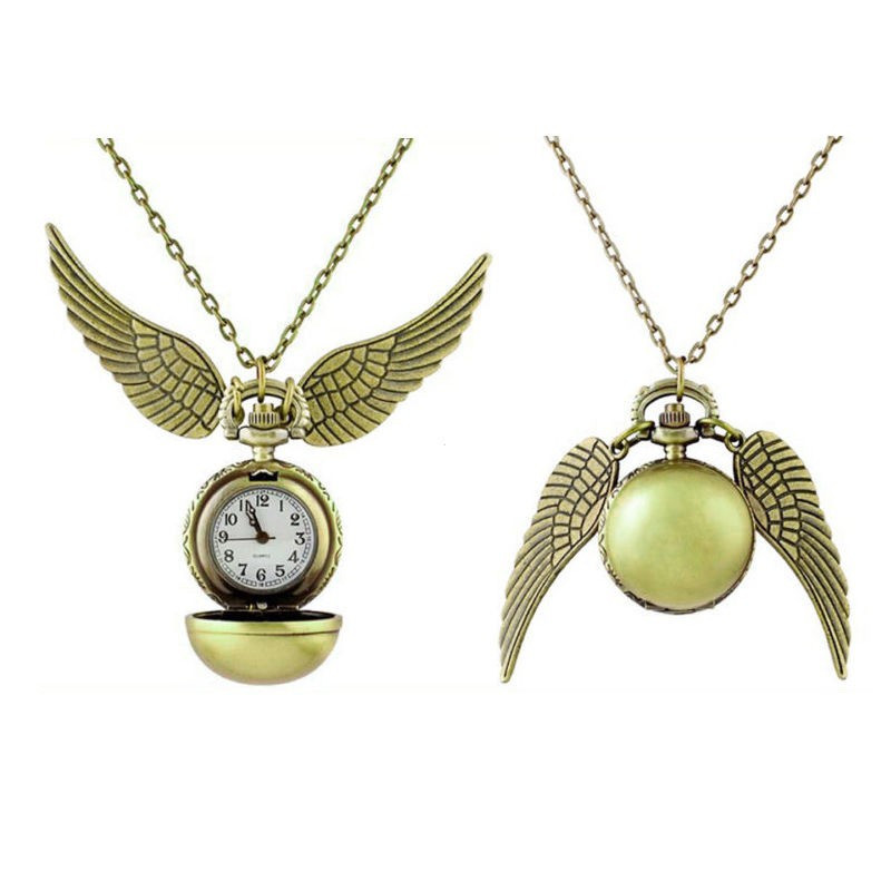 Colar com Pingente Pomo de Ouro com Asas/Relógio do Harry Potter ...