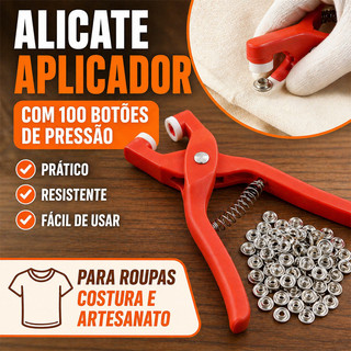 Applicator Pliers with 200 Metal Snap Buttons Eyelet Fastener Kit for ...